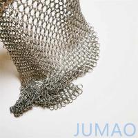 China Stainless Steel Ring Mesh Chainmail Curtain 0.5-2.0mm Wire 9.6m Width for Architecture for sale