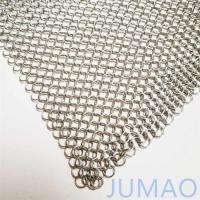 China Stainless Steel Ring Mesh Chainmail Curtain 0.5-2.0mm Wire 9.6m Width for Architecture for sale
