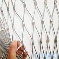 China 4mm 316 Stainless Steel Cable Mesh Rope Net - 120x208mm Mesh Size for Safety Railings and Facades for sale
