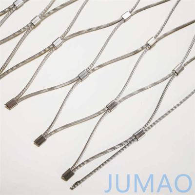 China 4mm 316 Stainless Steel Cable Mesh Rope Net - 120x208mm Mesh Size for Safety Railings and Facades for sale