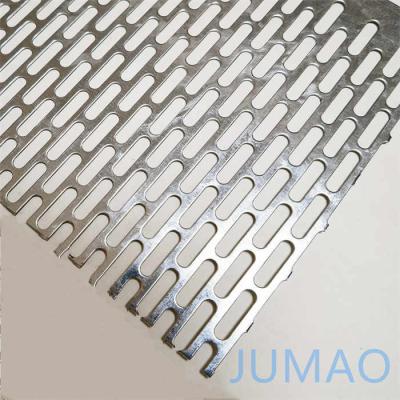 China Galvanneal Architect Perforated Metal Sheet 0.5-20mm Thickness with Round End Slot Holes for Ceiling Systems for sale