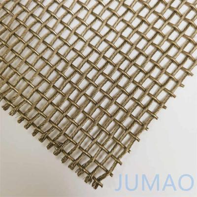 China Champagne Golden 304 Architectural Mesh Facade - 1.0-2.5mm Wire Diameter in 1x2m to 2x4m Panels for sale