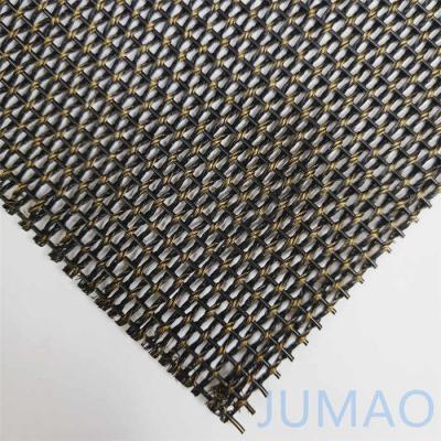 China 6x8 Golden Galvanized Architectural Mesh Balustrade Panels - 1mm to 2.5mm Wire Diameter, 6mm to 25mm Hole Size for sale