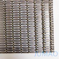 China Decorative Flat Architectural Wire Mesh Panels Brass Chrome Finish for sale