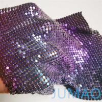China Colorful Shiny Metal Sequin Curtains 45x150cm Backdrop with 3-10mm Aluminum/Copper Sheets for sale