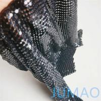 China Metal Sequin Curtains 3×3mm to 10×10mm Flake Size | Aluminum & Copper Decorative Drapes 45×150cm for sale