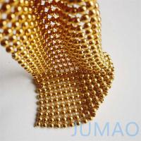 China Golden Sequin Metal Mesh Drapery Curtain 45x150cm with 3-10mm Flake Sizes for Wall Covers and Room Dividers for sale