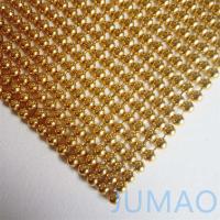 China Golden Sequin Metal Mesh Drapery Curtain 45x150cm with 3-10mm Flake Sizes for Wall Covers and Room Dividers for sale