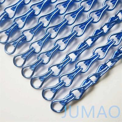 China Galvanized Aluminum Metal Chain Link Curtains - 1.5-2.0mm Wire Diameter, 9-12mm Chain Size for Indoor Door Dividers for sale