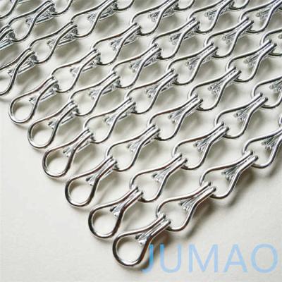 China Aluminum Chain Link Curtains 1.5-2.0mm Wire Diameter with Custom Colors for Door & Room Dividers for sale