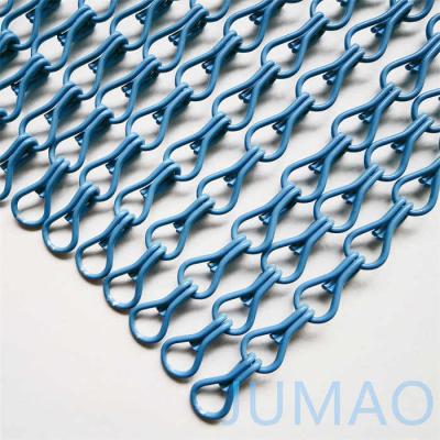 China 2mm Metal Chain Link Curtains - Aluminum Alloy & Stainless Steel Wire Mesh for Architectural Applications 10mm×24mm Chain Size for sale