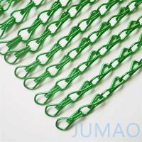 China Green Metal Chain Link Curtains 2.0mm Wire Diameter 12x24mm Chain Size for Shower Room and Spatial Separation for sale
