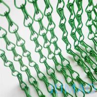 China Green Metal Chain Link Curtains 2.0mm Wire Diameter 12x24mm Chain Size for Shower Room and Spatial Separation for sale