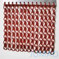 China Anodized Aluminum Chain Link Door Curtain Screen - 0.8-2.0mm Wire Diameter, Custom Sizes for Space Dividers for sale