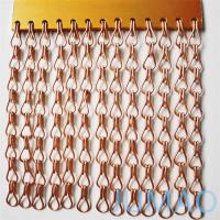 China Brass Aluminum Metal Chain Link Curtains 10x22 with 1.5-2.0mm Wire Diameter for Architectural Screening for sale
