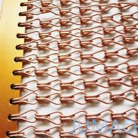 China Brass Aluminum Metal Chain Link Curtains 10x22 with 1.5-2.0mm Wire Diameter for Architectural Screening for sale