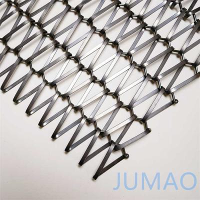 China Chrome Finished Decorative Wire Grille Steel Mesh Fabric - 1.5mm to 12.0mm Wire Diameter, Custom Lengths 1m to 10m for sale