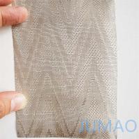 China Fusion Metal Fabric Mesh Laminated Glass 2440x3600mm with PVB Interlayer for Building Facades and Partitions for sale