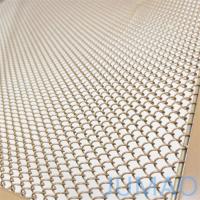 China Custom Champagne Gold Woven Metal Mesh Screen Divider - 1.5mm to 12mm Wire Diameter, 1m to 10m Length Options for sale