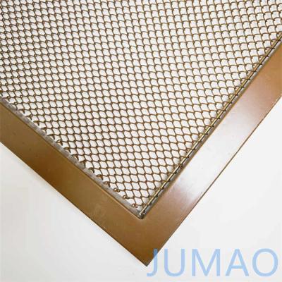 China Custom Champagne Gold Woven Metal Mesh Screen Divider - 1.5mm to 12mm Wire Diameter, 1m to 10m Length Options for sale