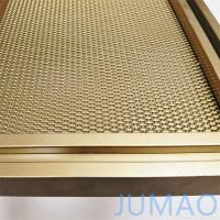 China Crimped Brass Decorative Wire Mesh Grilles for Furniture Doors - 1.5mm to 12.0mm Wire Diameter, Custom Lengths up to 10m for sale