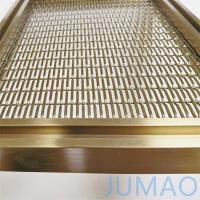 China Champagne Finish Cabinet Mesh Inserts for Armoire Doors - 1-4mm Wire Diameter, 31-59% Open Area for sale