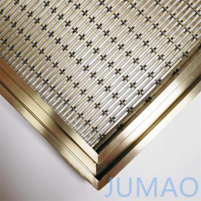 China Champagne Finish Cabinet Mesh Inserts for Armoire Doors - 1-4mm Wire Diameter, 31-59% Open Area for sale