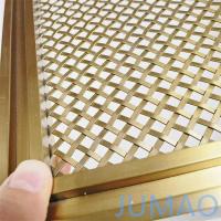 China Custom Mild Steel Cabinet Mesh Inserts Gold Galvanized Surface 1-4mm Wire Diameter 30-60% Open Area for sale