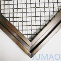 China Custom Woven Cabinet Mesh Inserts 60x120cm with 30-60% Open Area in Stainless Steel & Brass Finishes for sale