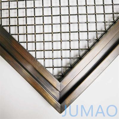 China Custom Woven Cabinet Mesh Inserts 60x120cm with 30-60% Open Area in Stainless Steel & Brass Finishes for sale