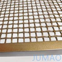 China Crimped Metal Mesh Cabinet Insert Antique Brass - 25mm to 55mm Bore Sizes with 30-60% Open Area for sale