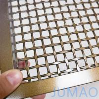China Crimped Metal Mesh Cabinet Insert Antique Brass - 25mm to 55mm Bore Sizes with 30-60% Open Area for sale
