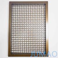 China Crimped Metal Mesh Cabinet Insert Antique Brass - 25mm to 55mm Bore Sizes with 30-60% Open Area for sale