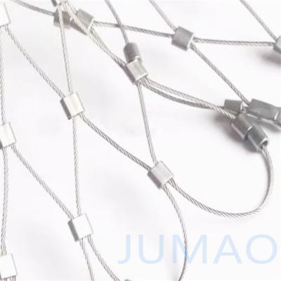 China Flexible Stainless Steel Cable Mesh 1-4mm Diameter with 25-100mm Apertures for Railings and Architectural Applications for sale