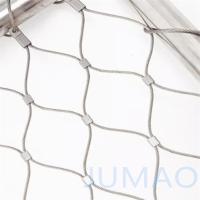 China Stainless Steel Cable Mesh 1.2-3mm Diameter with 20-200mm Diamond Openings for Building Safety for sale