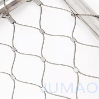 China Stainless Steel Cable Mesh 1.2-3mm Diameter with 20-200mm Diamond Openings for Building Safety for sale