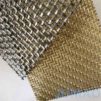 China 2m Standard Length Architectural Wire Fabric Diamond Pattern SS304 316 Facade Mesh for sale