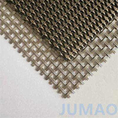 China Bronzed Architectural Mesh Crimped Weaving 1mm-6mm Thickness Stainless Steel Facade Cladding for sale