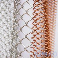 China Steel Metal Mesh Curtain 6mm-20mm Holes for Decorative Space Partition and Fire Screen for sale