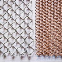 China Steel Metal Mesh Curtain 6mm-20mm Holes for Decorative Space Partition and Fire Screen for sale