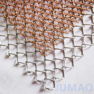 China Steel Metal Mesh Curtain 6mm-20mm Holes for Decorative Space Partition and Fire Screen for sale