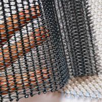 China Stainless Steel Spiral Mesh Curtain 0.8mm-2.0mm Wire Fire Safety Decorative Room Divider for sale