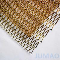 China Spiral Copper Aluminum Metal Mesh Curtain 6mm-30mm Holes for Commercial Spaces for sale