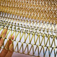 China Spiral Copper Aluminum Metal Mesh Curtain 6mm-30mm Holes for Commercial Spaces for sale