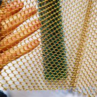 China Stainless Steel Painted Metal Mesh Chain Curtain Room Partition 6mm-20mm Hole for sale