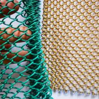China Stainless Steel Painted Metal Mesh Chain Curtain Room Partition 6mm-20mm Hole for sale