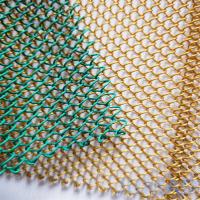 China Stainless Steel Painted Metal Mesh Chain Curtain Room Partition 6mm-20mm Hole for sale