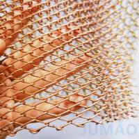 China Silver Color Diamond Shaped Hole Decorative Sprial Mesh Curtain for sale