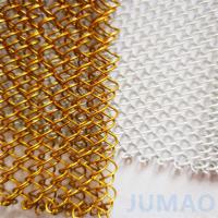 China Gold Diamond Hole Roll Up Metal Mesh Curtain 0.8mm-2.0mm Wire 6mm-20mm Hole for sale