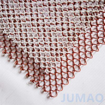 China 0.8mm to 3mm Wire Diameter Metal Mesh Curtains with Spiral Technology - 12m Max Length, 6-20mm Holes for sale